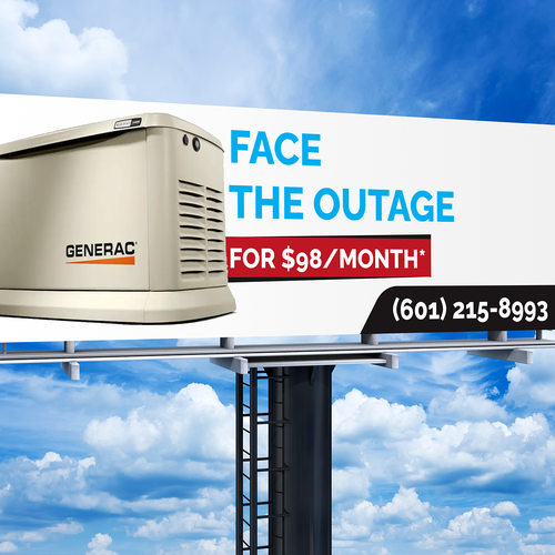 Designs | Create a billboard offering a whole home generator | Signage ...