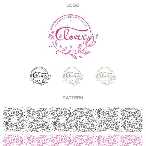 Designs | Flowers and chocolate shop logo and pattern | Logo design contest