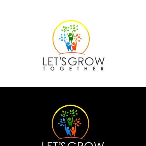Create a fun logo for an education business "Let's Grow Together ...