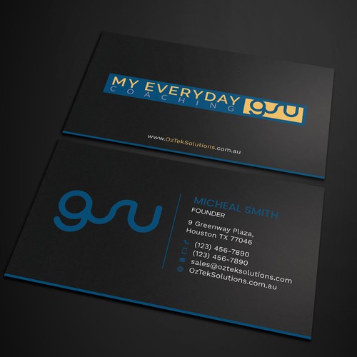 Create a card that shows the "Guru" in every geek! | Business card contest