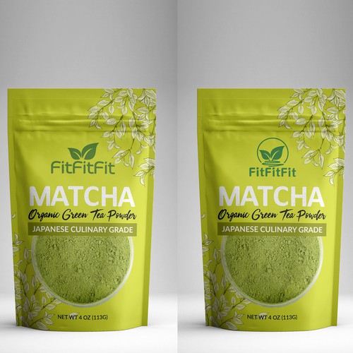 Japanese Matcha Organic Green Tea Powder Product Label | Product label ...
