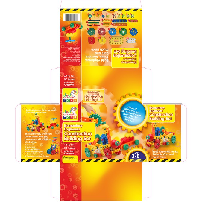 Package Design for Elementary Engineers Gear and Building Block Playset ...