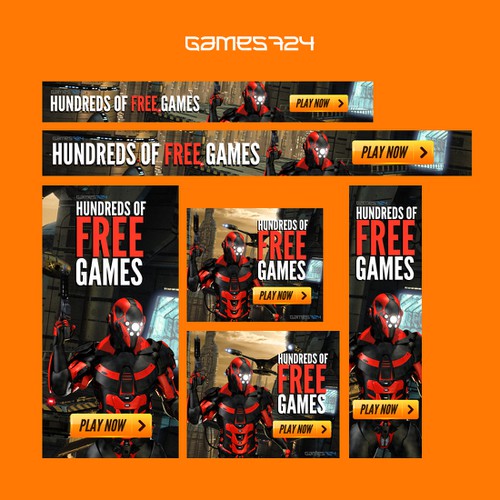 Advertising banners for an online games portal | Banner ad contest
