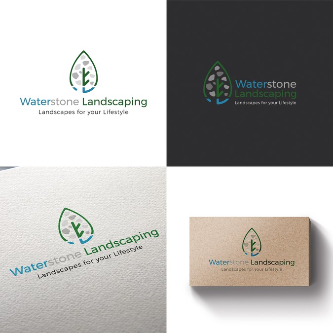 Cool landscape installation company for Waterstone Landscaping | Logo ...