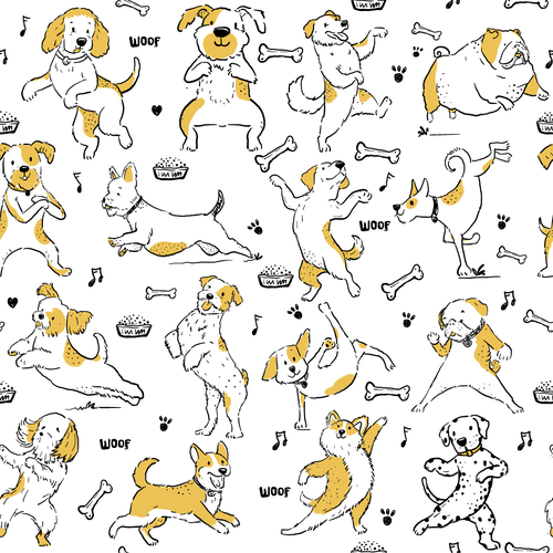 Designs | Dancing dog doodles! | Illustration or graphics contest
