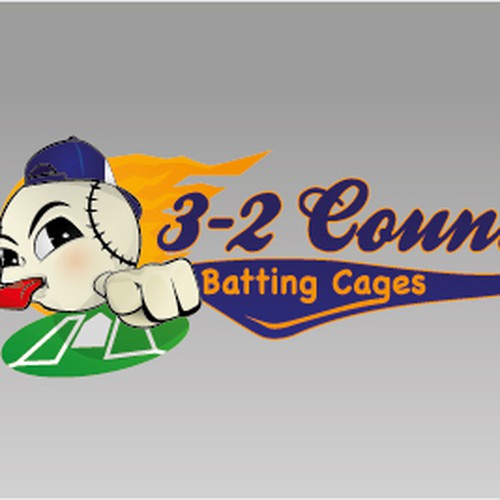 logo for 3-2 Count Batting Cages | Logo design contest