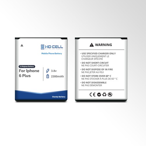 MOBILE PHONE BATTERY LABEL STICKER | Product packaging contest