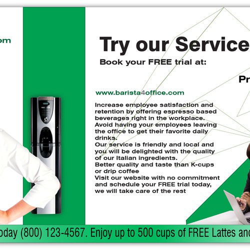Create persuasive flyer for new gourmet coffee service business ...