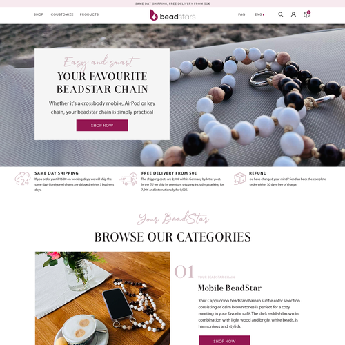 Chain websites store