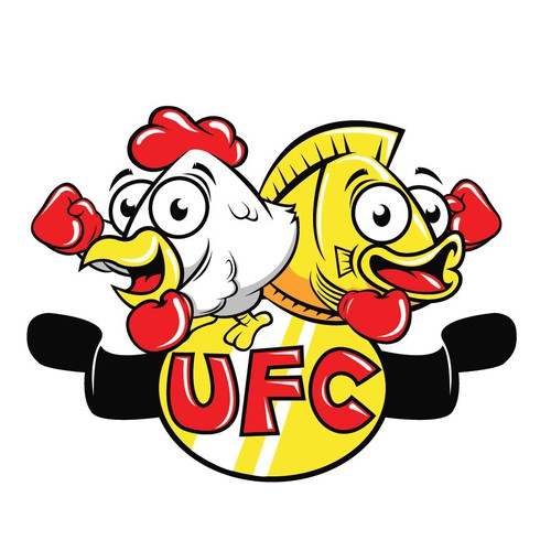 Design a cartoon logo for a Fried Chicken and Fish&Chip Restaurant ...