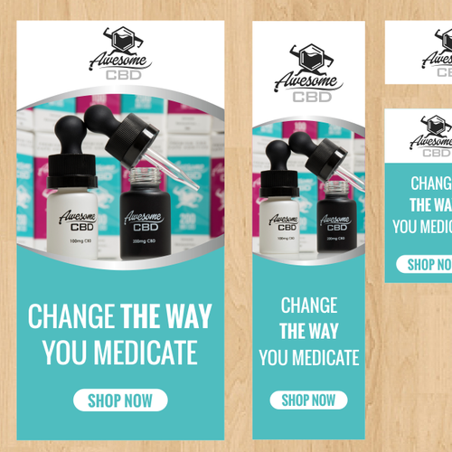 Design eye-catching banner ads for an exciting new CBD product line ...