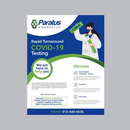 Designs | Compelling COVID testing flyer needed for Texas lab ...
