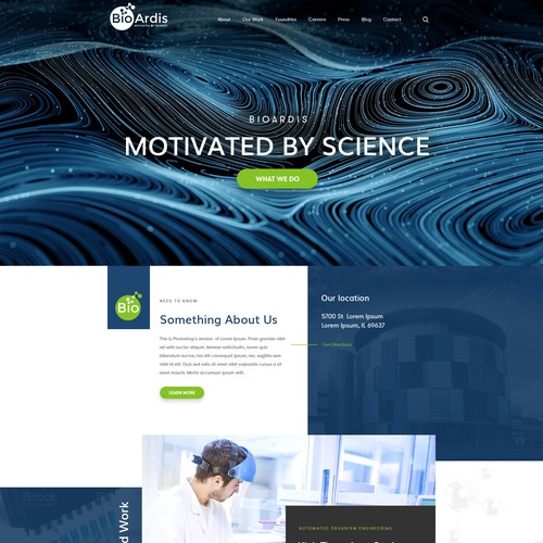 Designs | Vibrant website design for biotech | Web page design contest