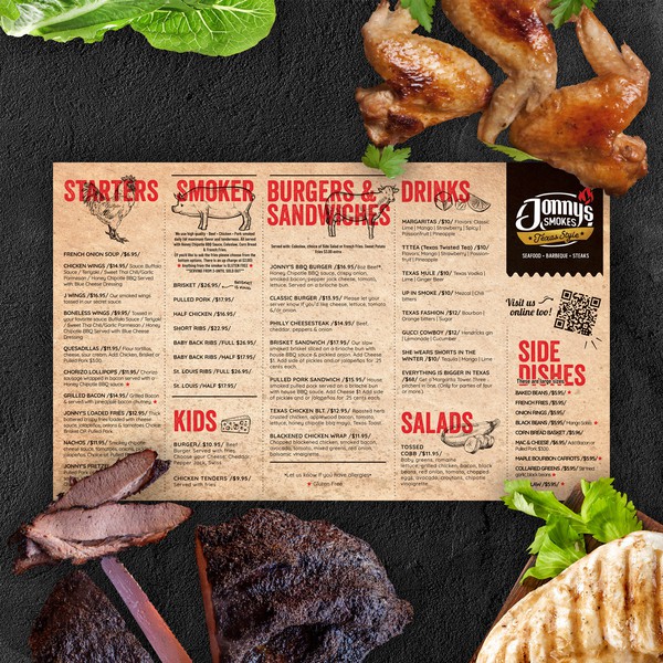 Bar & grill menu design | Menu contest | 99designs