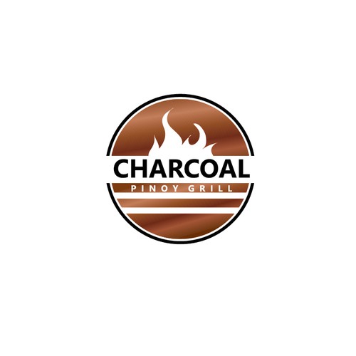 Restaurant Startup - "Charcoal" Logo with Emblem | Logo design contest