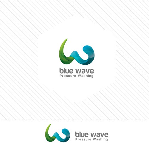 Create an engaging logo, with water and wave elements, for BlueWave ...