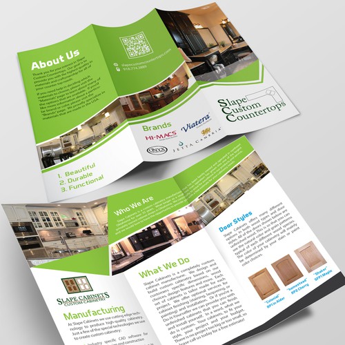 Design custom brochure for Custom Cabinet and Countertop, family-owned ...