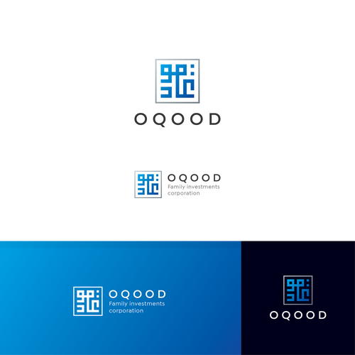 Designs | Oqood branding project - Arabic and English text version logo ...