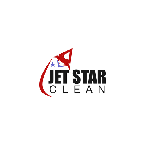 Create an eye-catching logo for Jet Star Clean, that looks great on ...