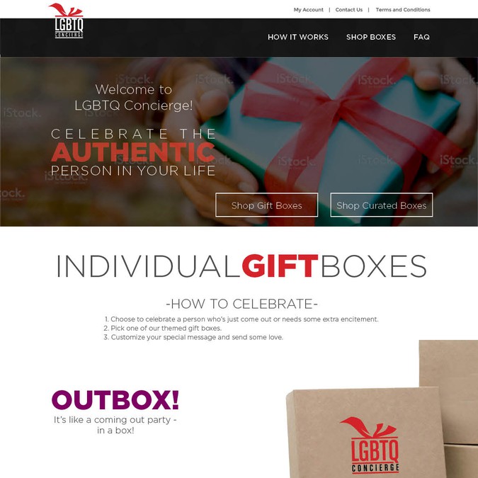 Create a top-notch sales website for individual and curated gift boxes ...