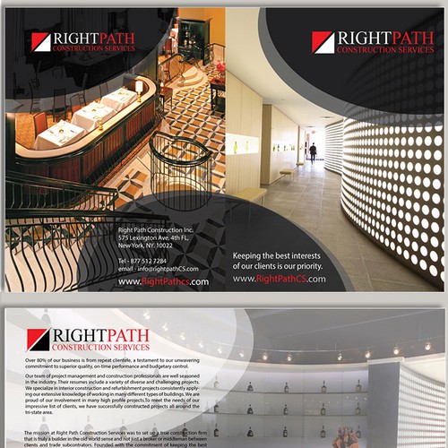 Designs | Right Path Construction looking for the Right brochure ...
