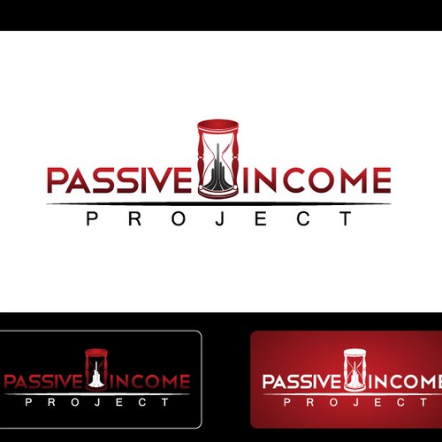 Passive Income Logo Hexagon Vintage Label Banner In Black Color With