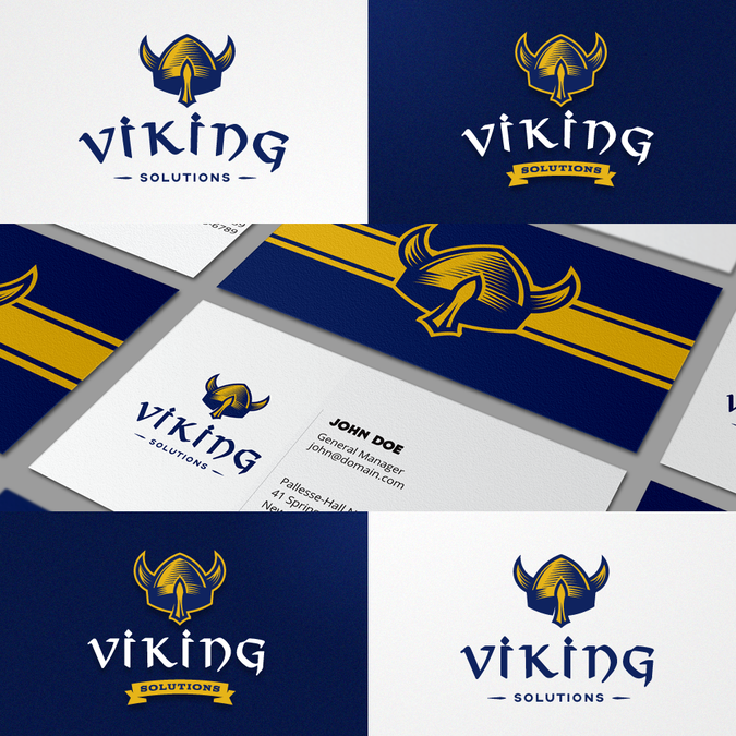 Create a LOGO incorporating a VIKING HELMET for my security company ...