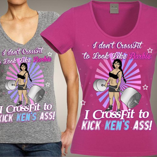 Barbie vs. Ken - fun CrossFit t-shirt to design. | T-shirt contest