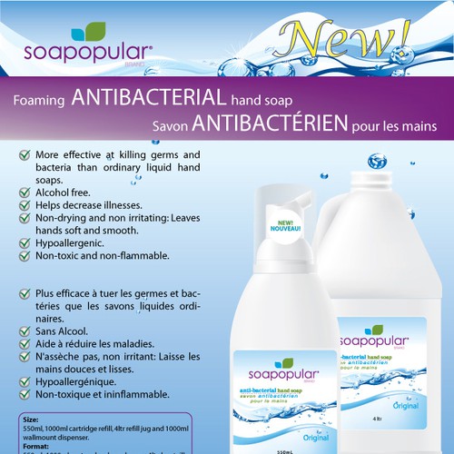 Soapopular - Antibacterial Hand Soap label and banner design | Print or ...