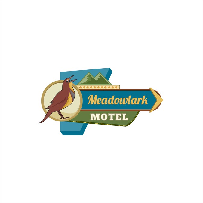 Retro yet Chic Motel Logo design for Meadowlark Motel | Logo design contest