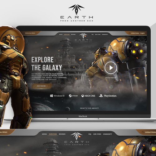 Designs | Design a cool website for a high-quality realistic Sci-Fi FPS ...