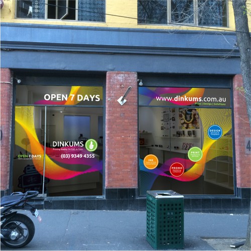 Creative shop front design for print & design business | Signage contest