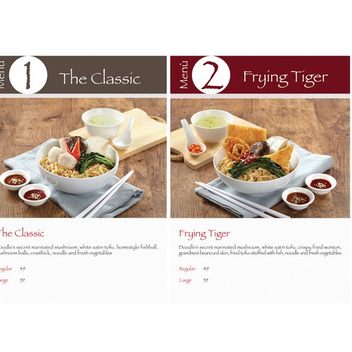 Menu Board Design for Modern and Hip Noodle Bar | Product packaging contest