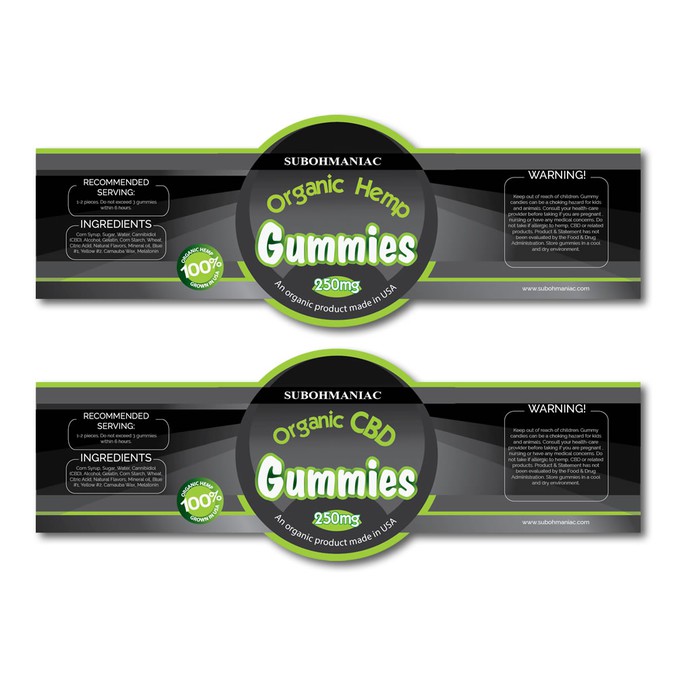Label Design Needed for Hemp infused gummies - CBD Gummies | Product ...