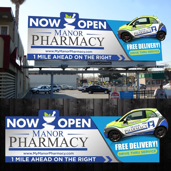 manor pharmacy billboard design | Signage contest