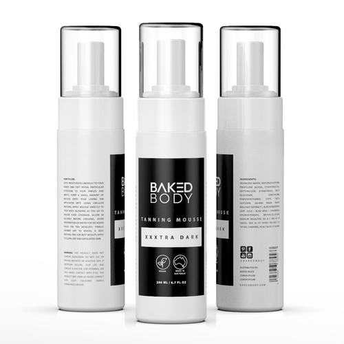 Designs | Bottle Label - Self Tanning Mousse for the Hip/Sexy Woman ...