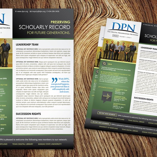 Newsletter Needed for DPN | Postcard, flyer or print contest