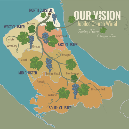 A growing grape vine map illustration | Illustration or graphics contest