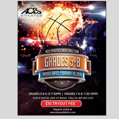 Create an elite basketball flyer for Aces Athletics! | Poster contest