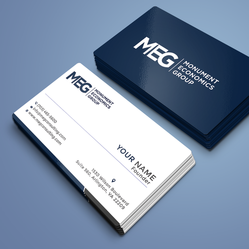 Professional and modern business card template for economic consulting ...