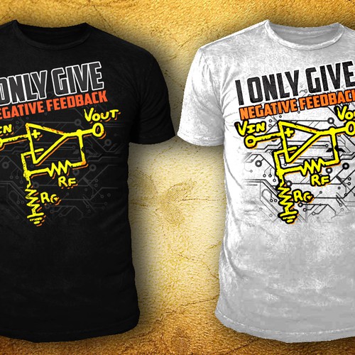 Electronics Themed T-Shirt Design Revamp Required | T-shirt contest