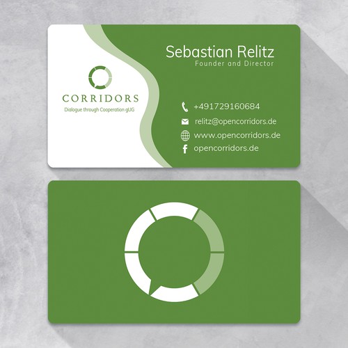 Modern business card for NGO; Logos available | Business card contest