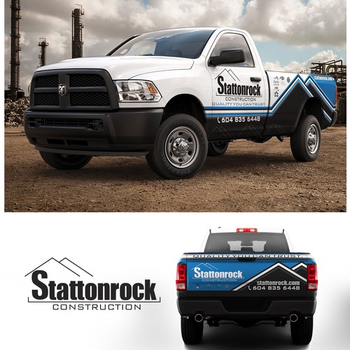 Create a clean and professional truck wrap for Stattonrock Construction ...