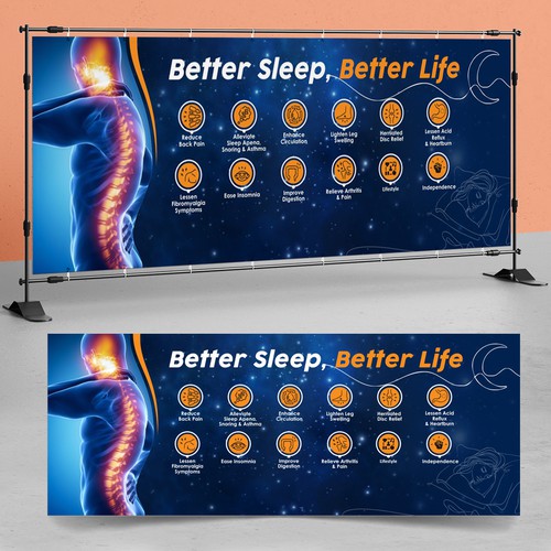 Designs | Adjustabble Bed Health Benefits Banner | Signage contest