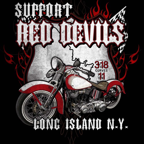 Red Devils Motorcycle Club T-Shirt Design (HARDCORE!) | concurso Camisa