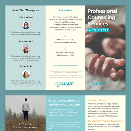 Counseling Brochure Examples Gestalt Therapy Brochure Template Design