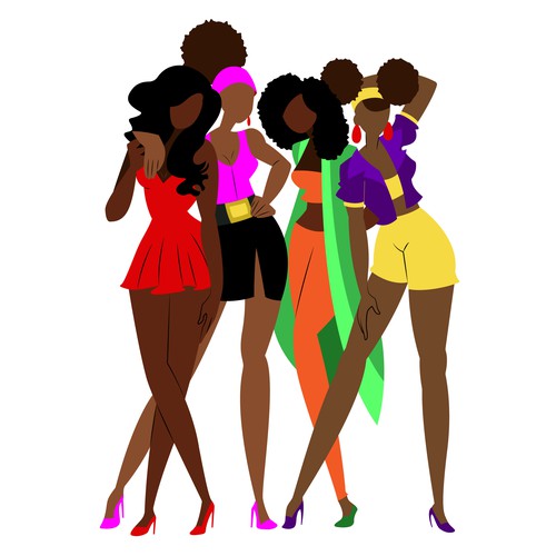 Group Of Black Women Clip Art