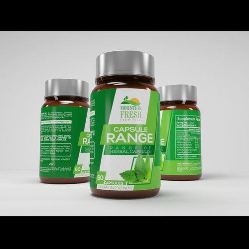 Designs | Capsule Bottle Label Design | Product label contest