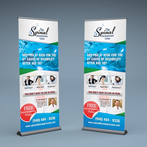 Desgin a banner for a chiropractor to use at events | Signage contest