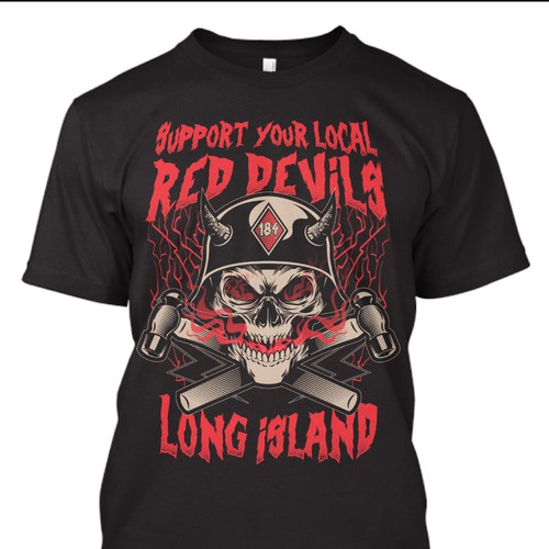Red Devils Motorcycle Club T-Shirt Design (HARDCORE!) | T-Shirt Wettbewerb
